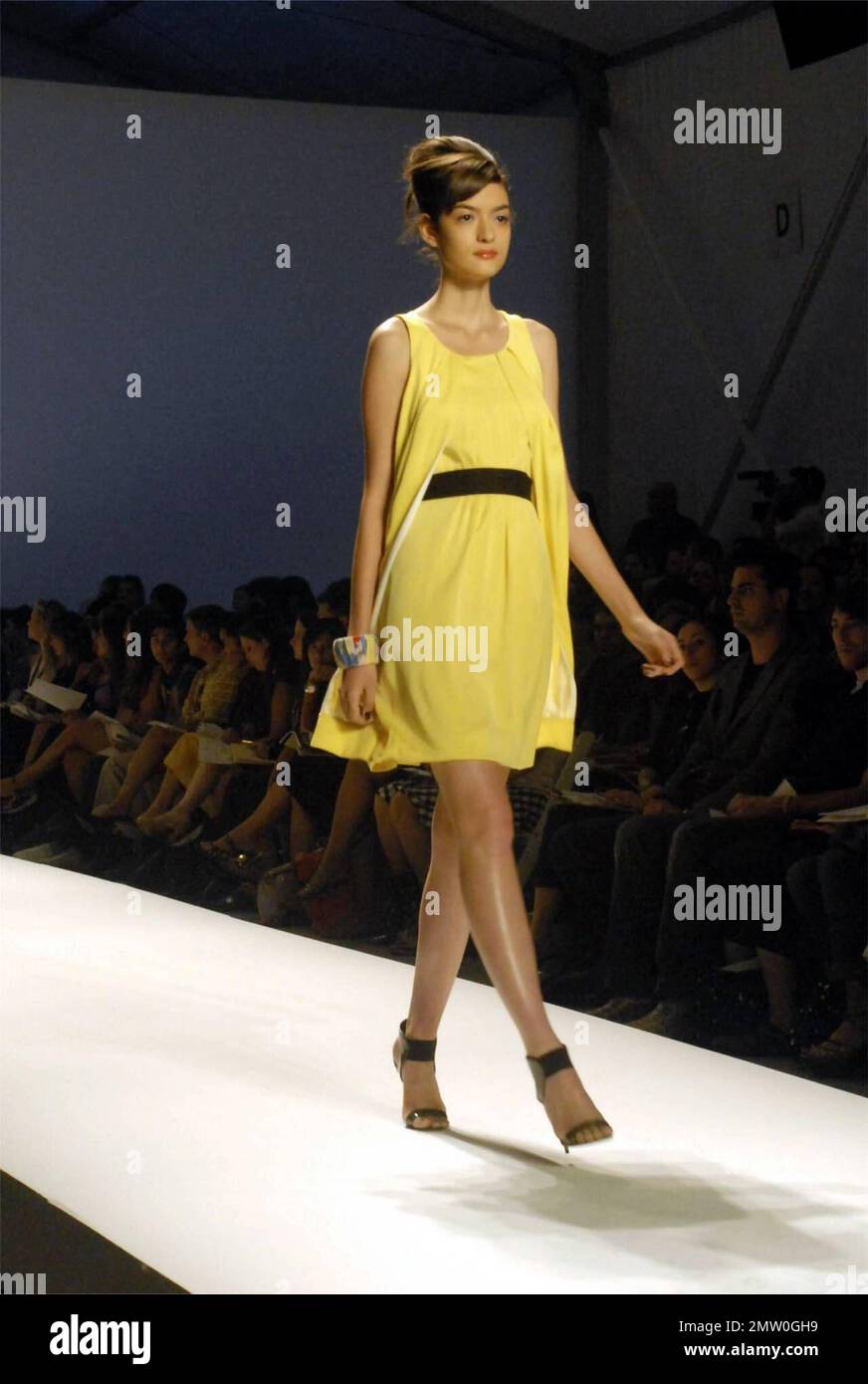 Models walk the runway wearing Twinkle by Wenlan at the fashion show ...