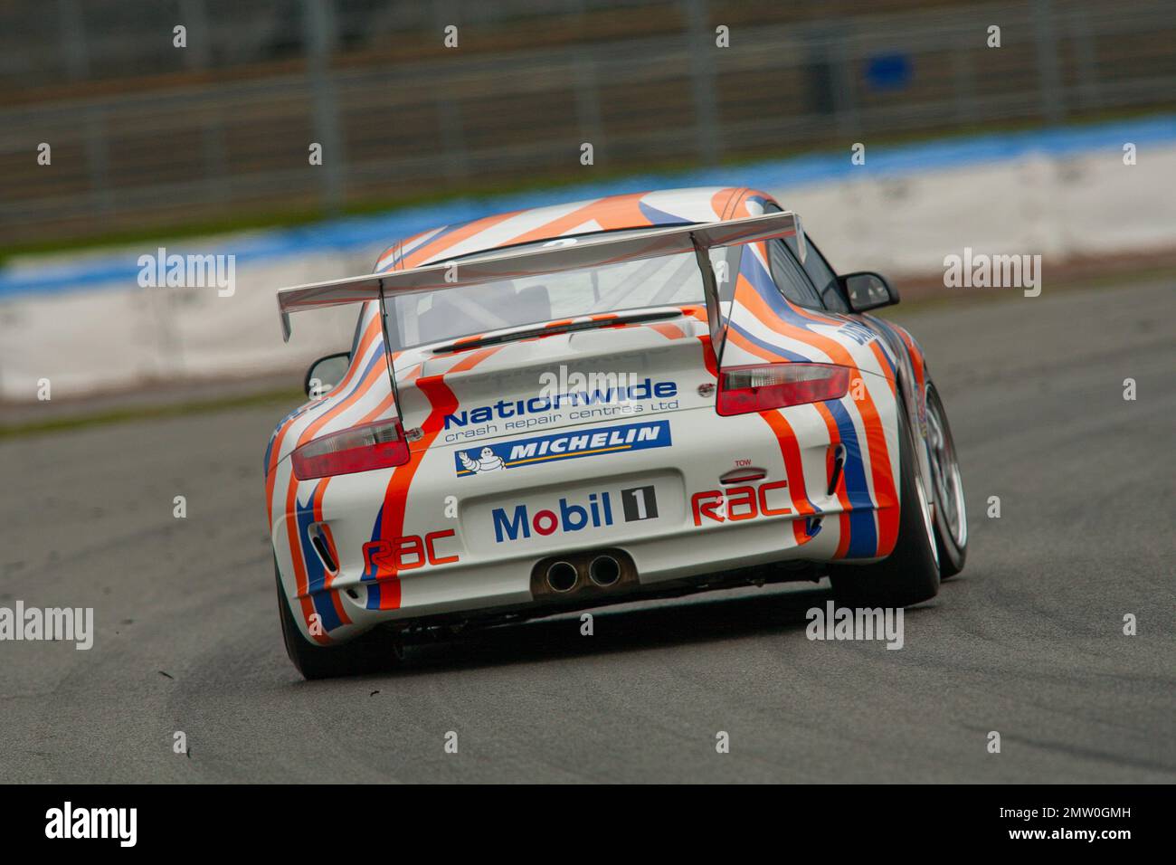 Tim Harvey out on track at Silverstone during 2008 Porsche Carrera cup ...