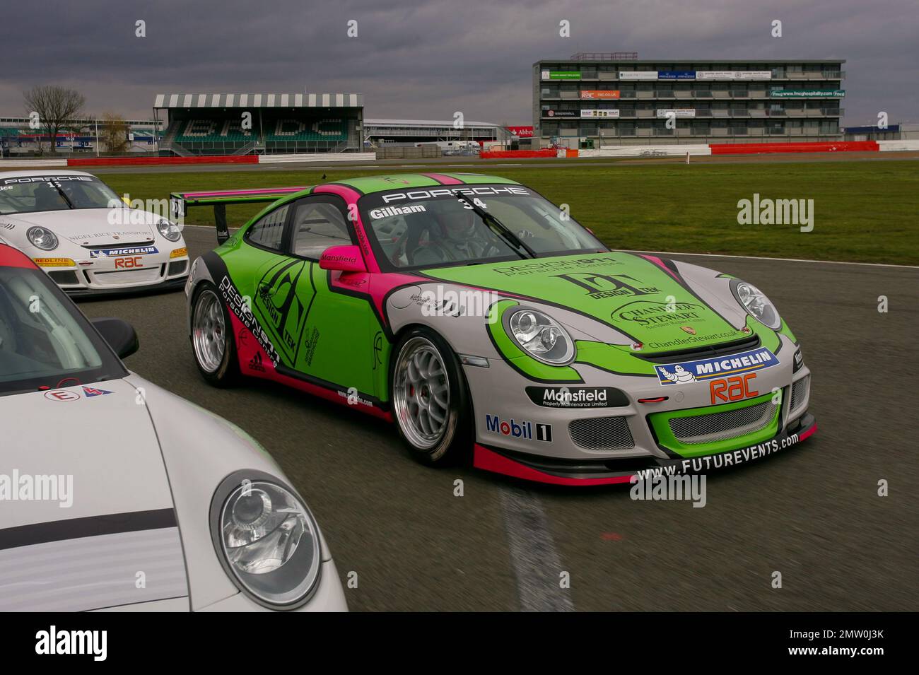 2008 Porsche Carrera cup of Great Britain rolling shoot of the cars ...