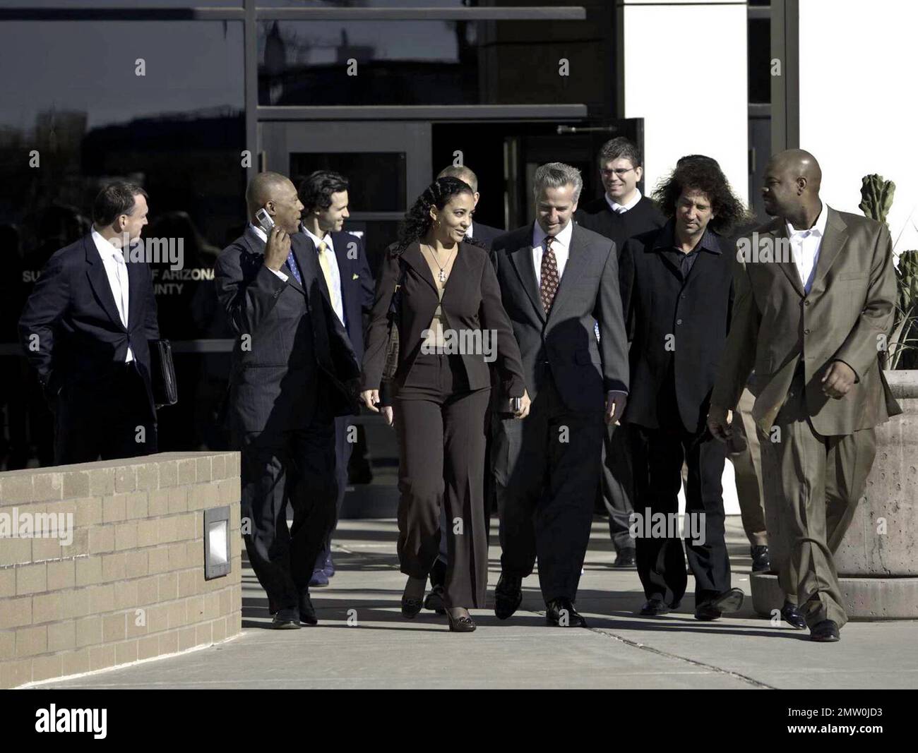 The legal team for Mike Tyson leave the Superior Court after Tyson was ...