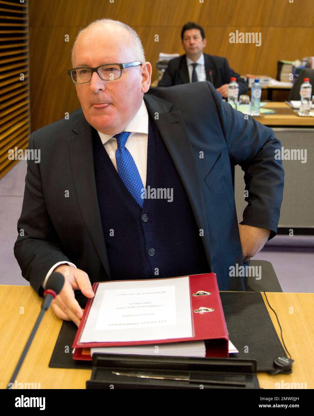 European Commission Vice-President Frans Timmermans waits for the start ...