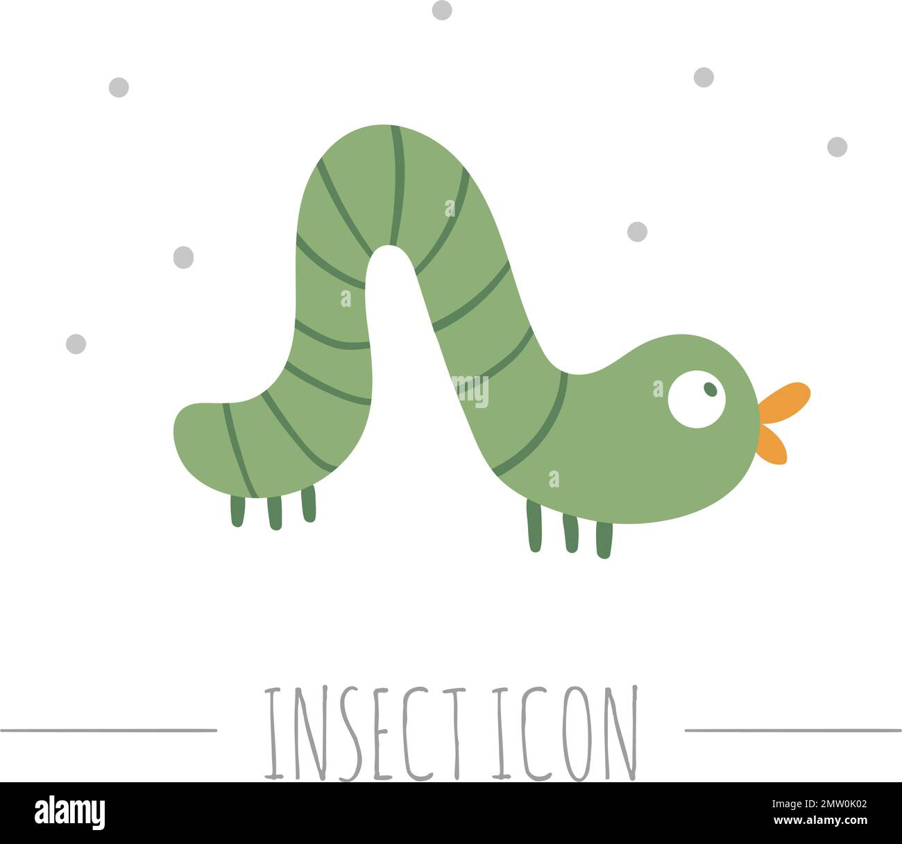 Cute Inchworm Clipart