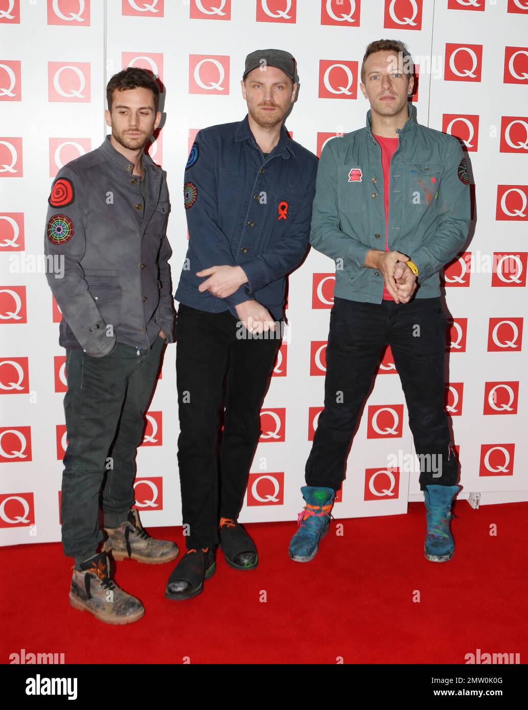 Coldplay arrive at the q awards at grosvenor house hotel hi-res stock ...