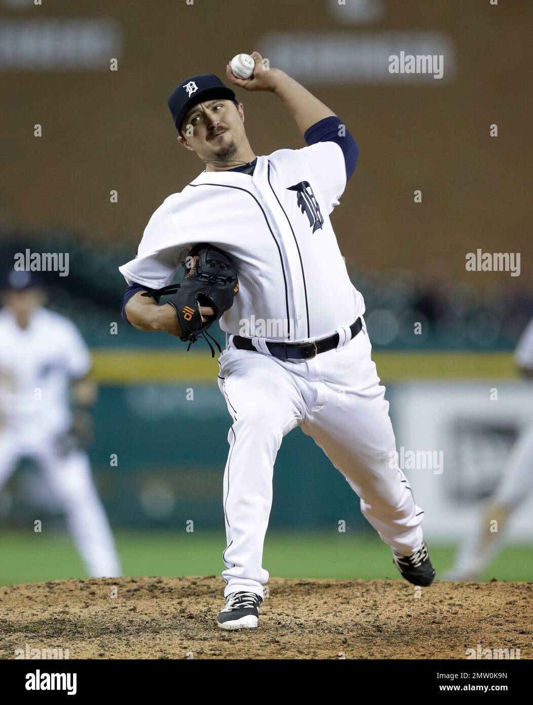 Detroit Tigers relief pitcher Blaine Hardy throws during the ninth ...