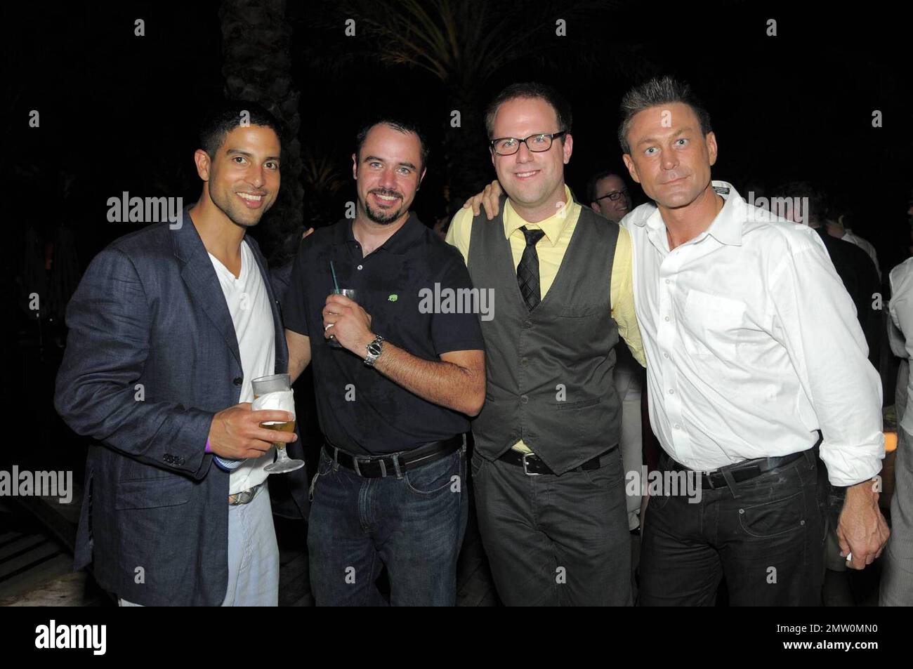 EXCLUSIVE!! Adam Rodriguez, left, and Grant Bowler, right, with guests ...