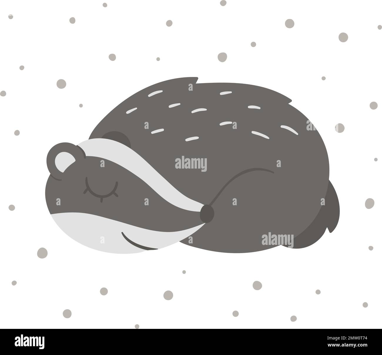 Sleeping badger Stock Vector Images - Alamy