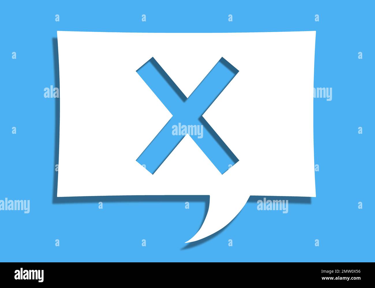 Label, paper in the form of a message. Paper on the wall. prohibition ...