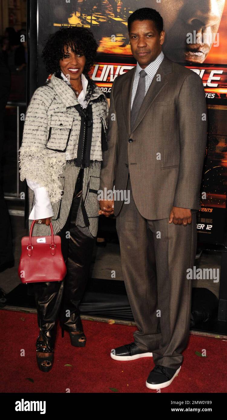 Denzel Washington and Pauletta Washington attend the world premiere of ...