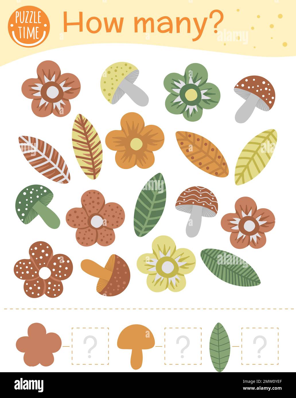 Math worksheet colored Stock Vector Images - Alamy