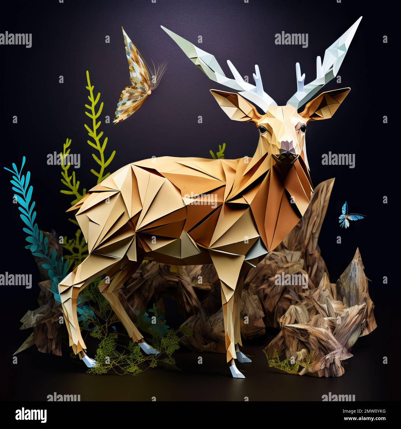 3d papercraft hi-res stock photography and images - Alamy