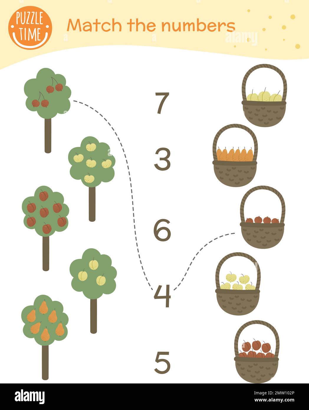 Counting Fruits In Basket Kindergarten Worksheet For Kids