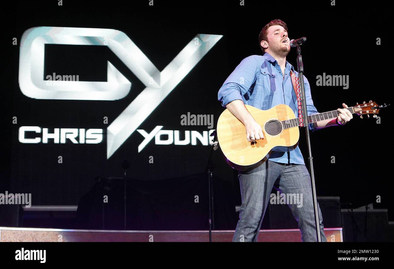 Country crooner Chris Young performs at the Cruzan Amphitheater in West ...