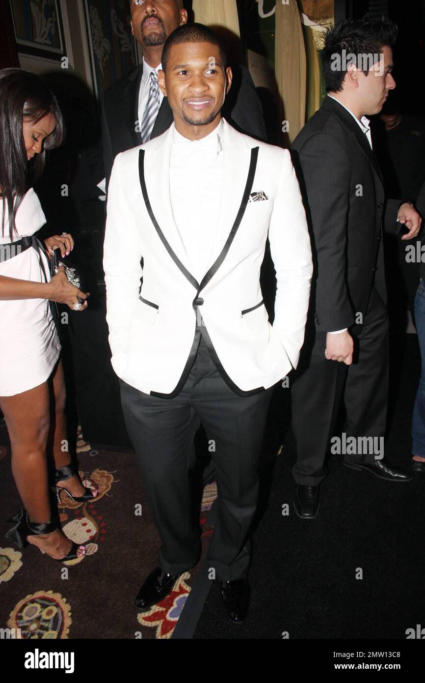 Singer Usher hosts New Years Eve at Bank nightclub inside the Bellagio ...