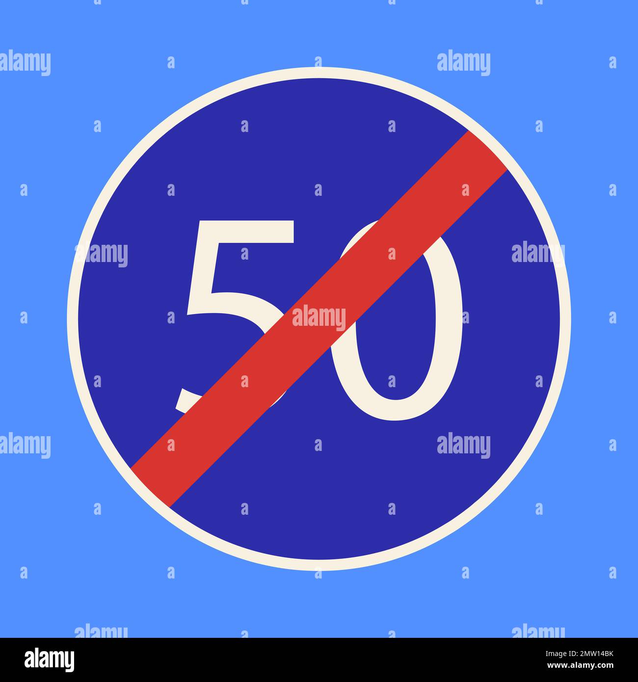 Icon end of the minimum speed limit. Vector clipart Stock Vector Image ...