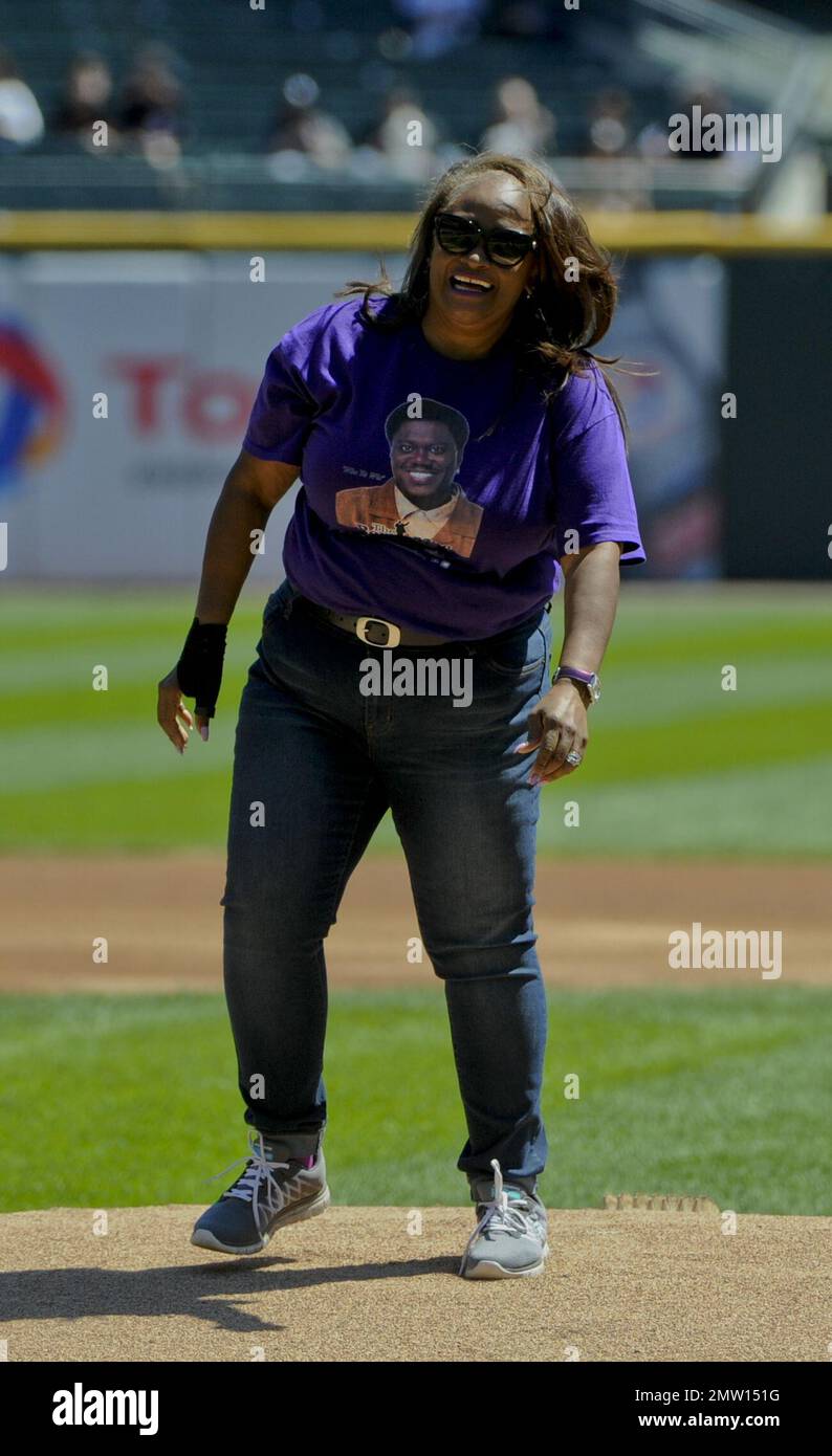 Rhonda McCullough, widow of Chicago actor Bernie Mac, smiles after she ...