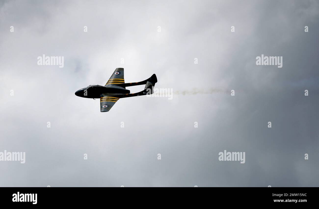 Pilot Jerry "Vlad" Conley performs in his World War II era British made ...