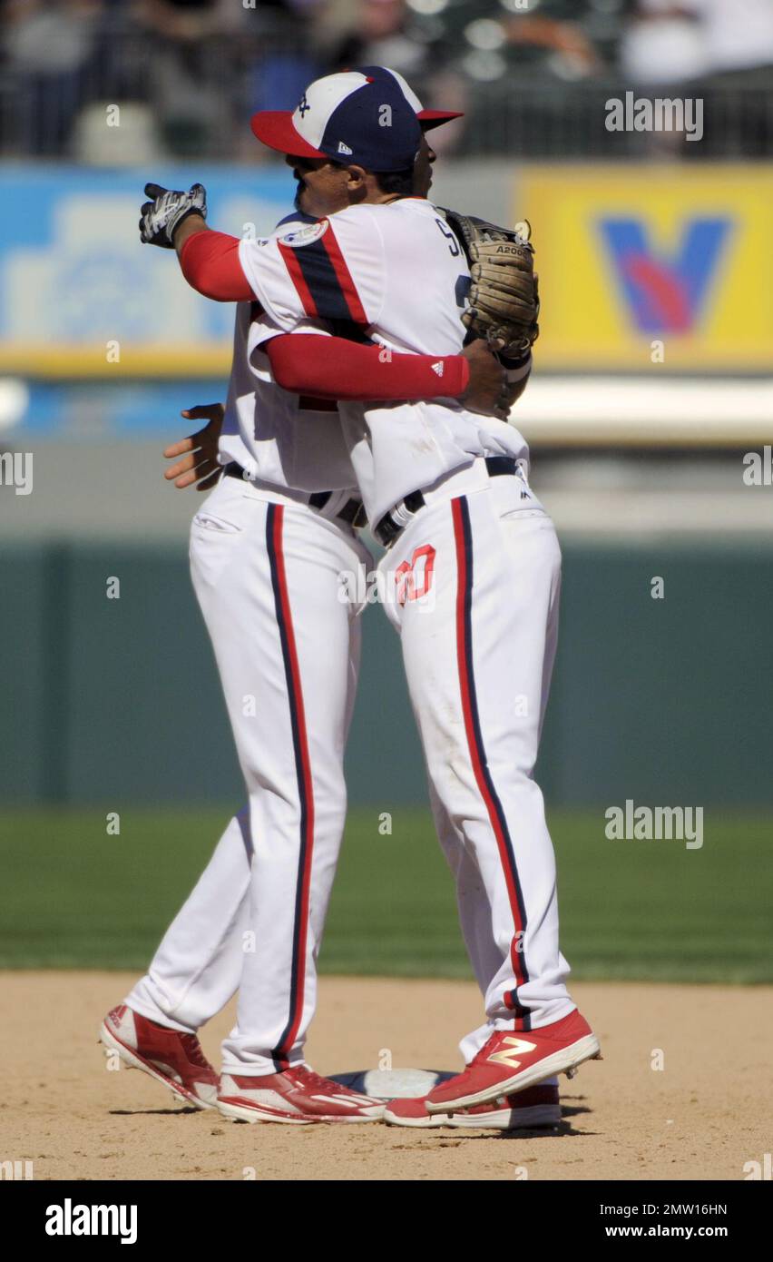 Chicago White Sox shortstop Tim Anderson, left, and second baseman ...