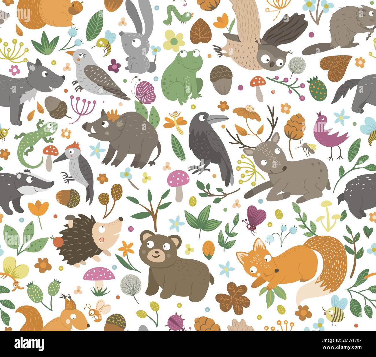 Printable Woodland Creatures Patterns 20 Piece Woodland Creatures Felt