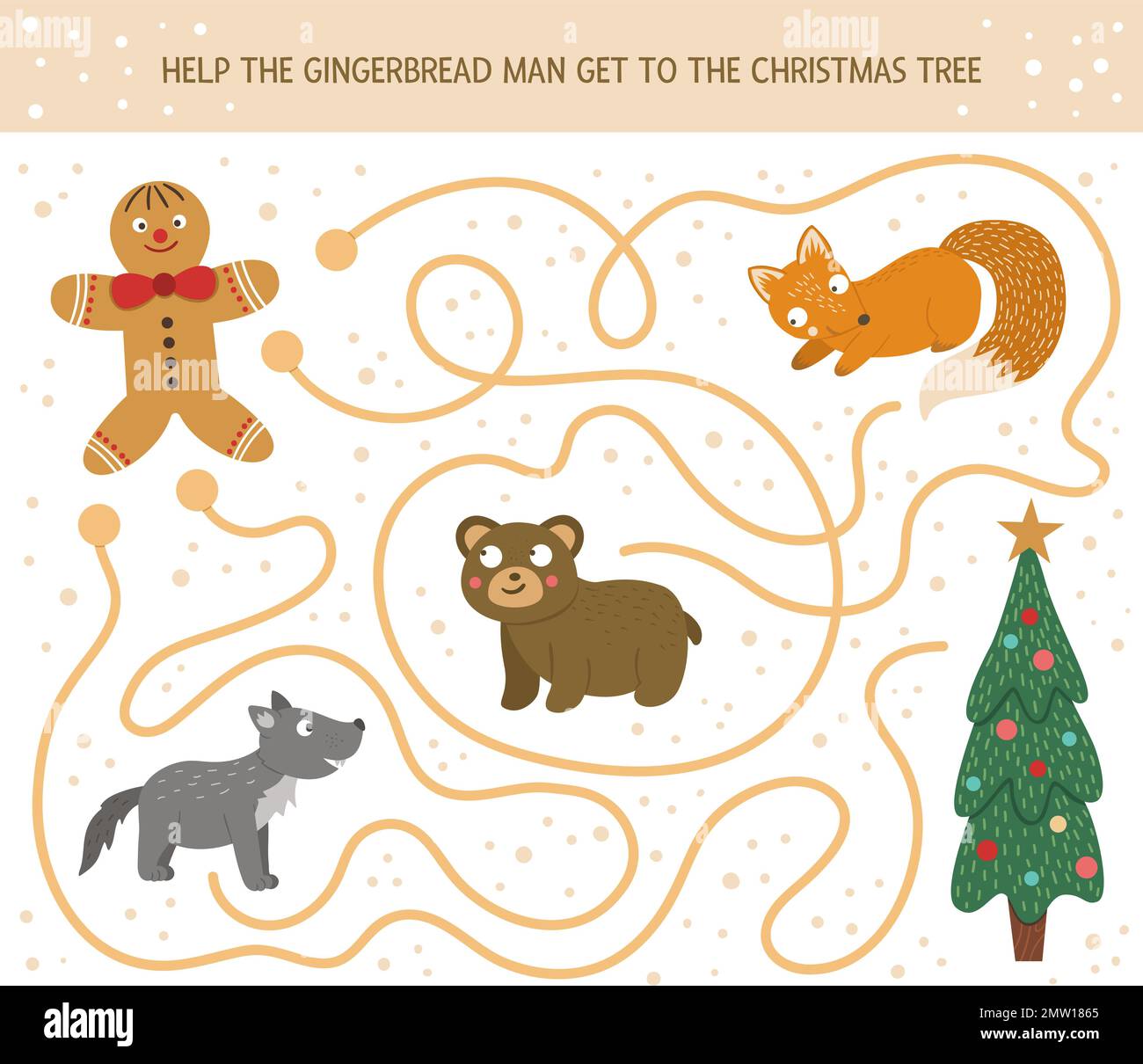 Gingerbread Man Fox Clip Art