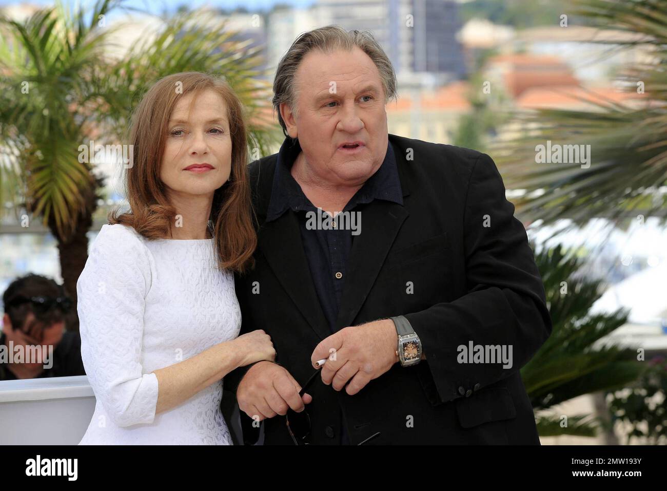Isabelle Huppert and Gérard Depardieu at the “Valley Of Love” Photocall ...