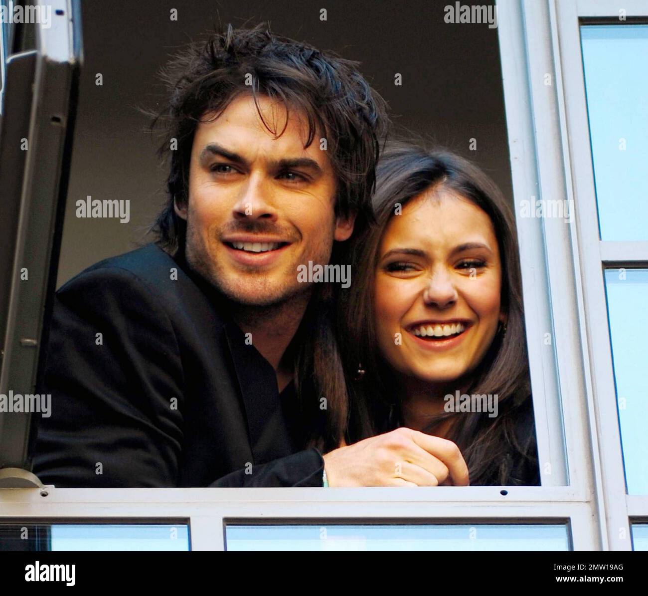 Ian Somerhalder and Nina Dobrev of the American CW television series ...