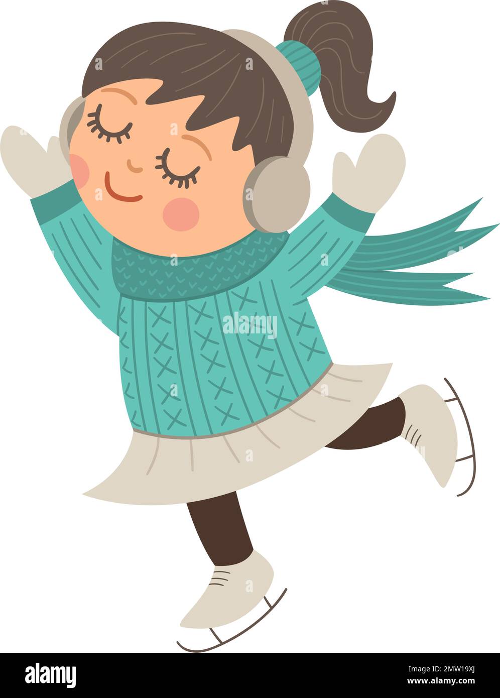 Funny kid girl year Stock Vector Images - Alamy