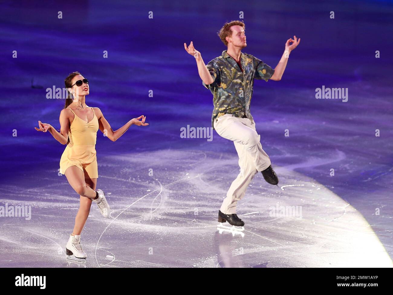 Madison Chock and Evan Bates of the United States perform during the ...