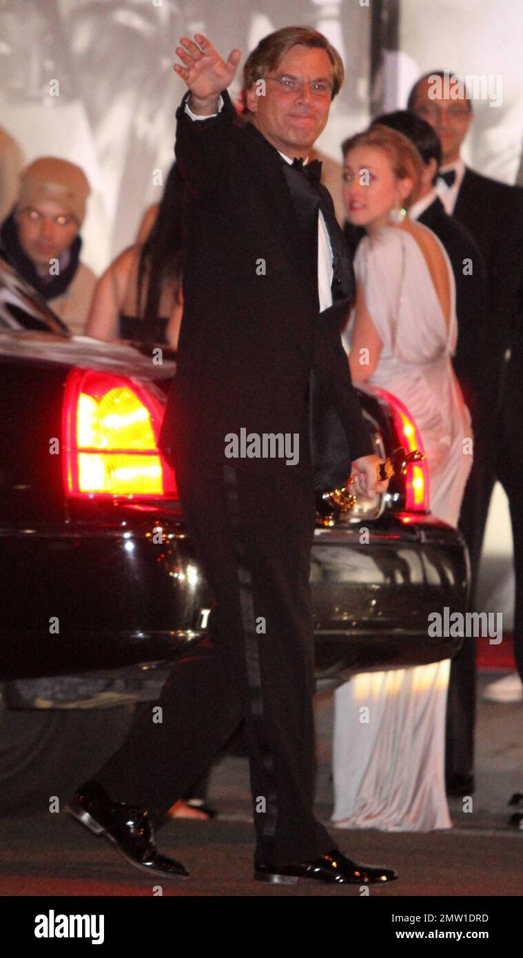 Academy Award winning screenwriter Aaron Sorkin with his Oscar at the ...