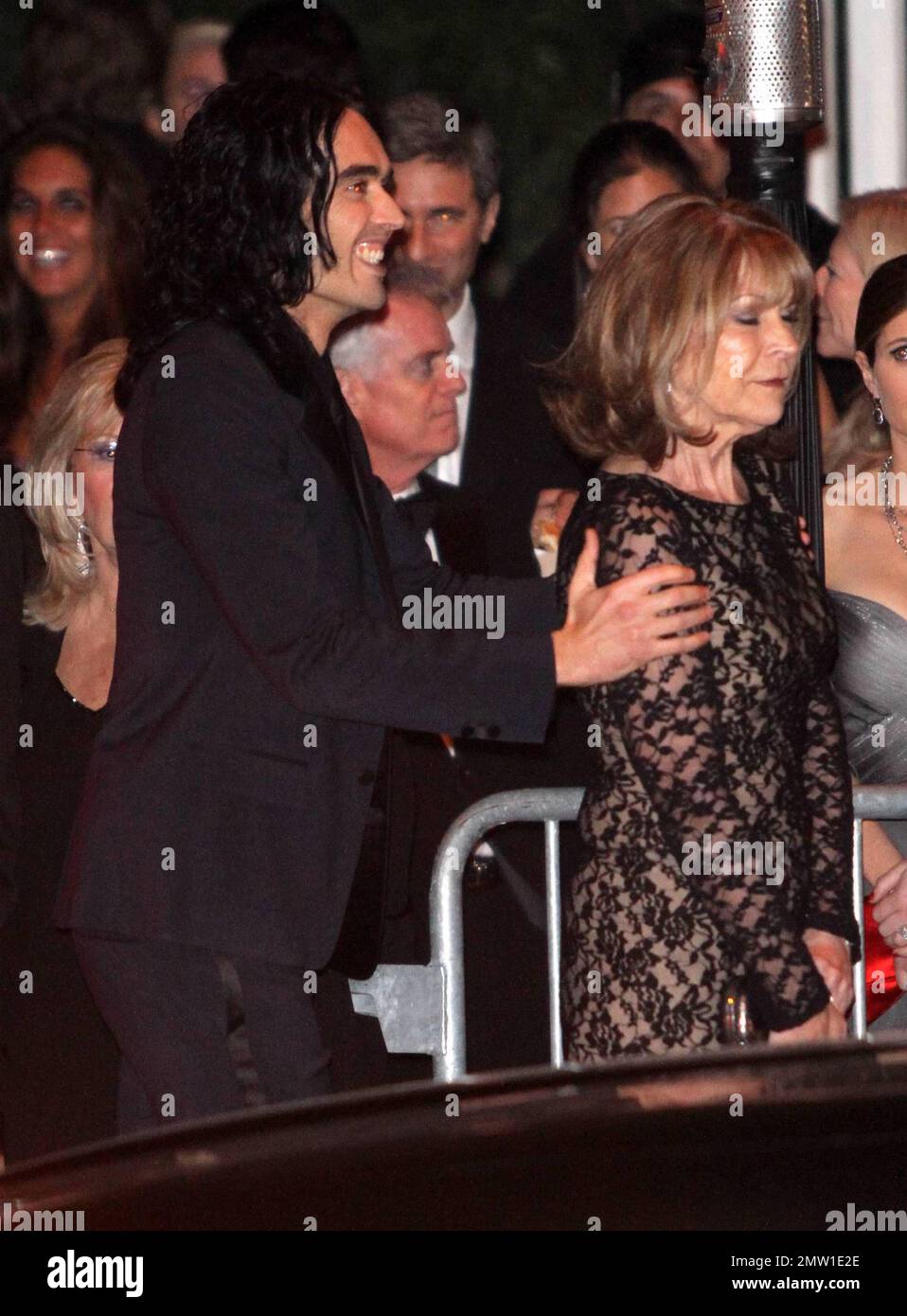 Comedian and actor Russell Brand with his mother, Barbara, at the ...