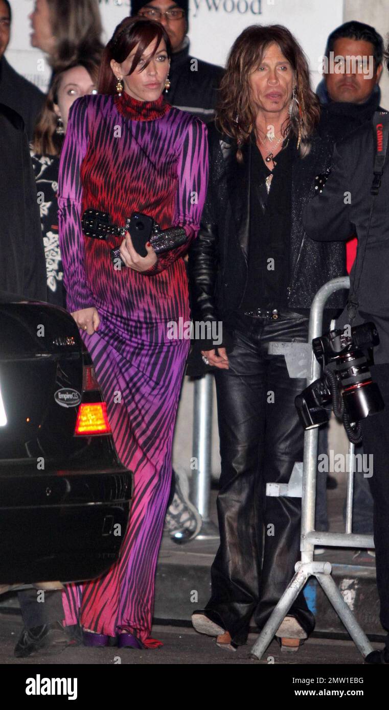 Musician Steven Tyler and girlfriend Erin Brady arrive at the Vanity ...