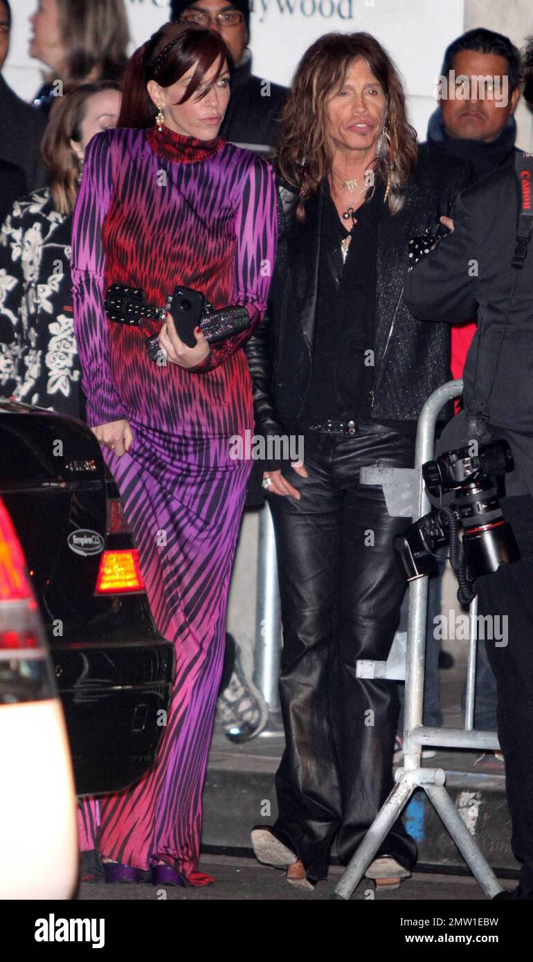 Musician Steven Tyler and girlfriend Erin Brady arrive at the Vanity ...