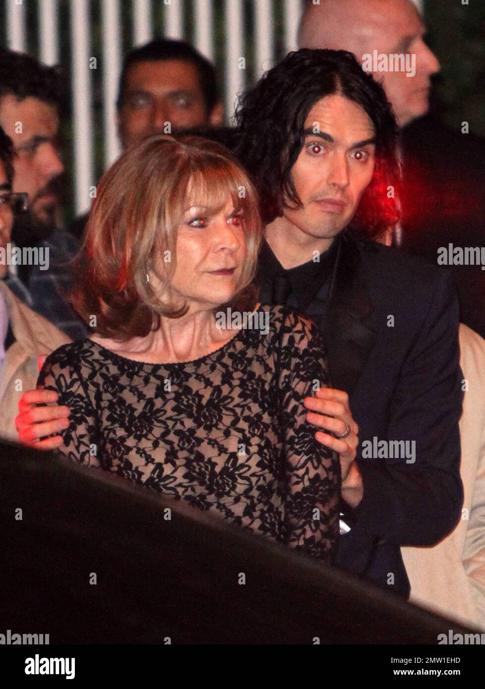 Comedian and actor Russell Brand with his mother Barbara at the Vanity ...