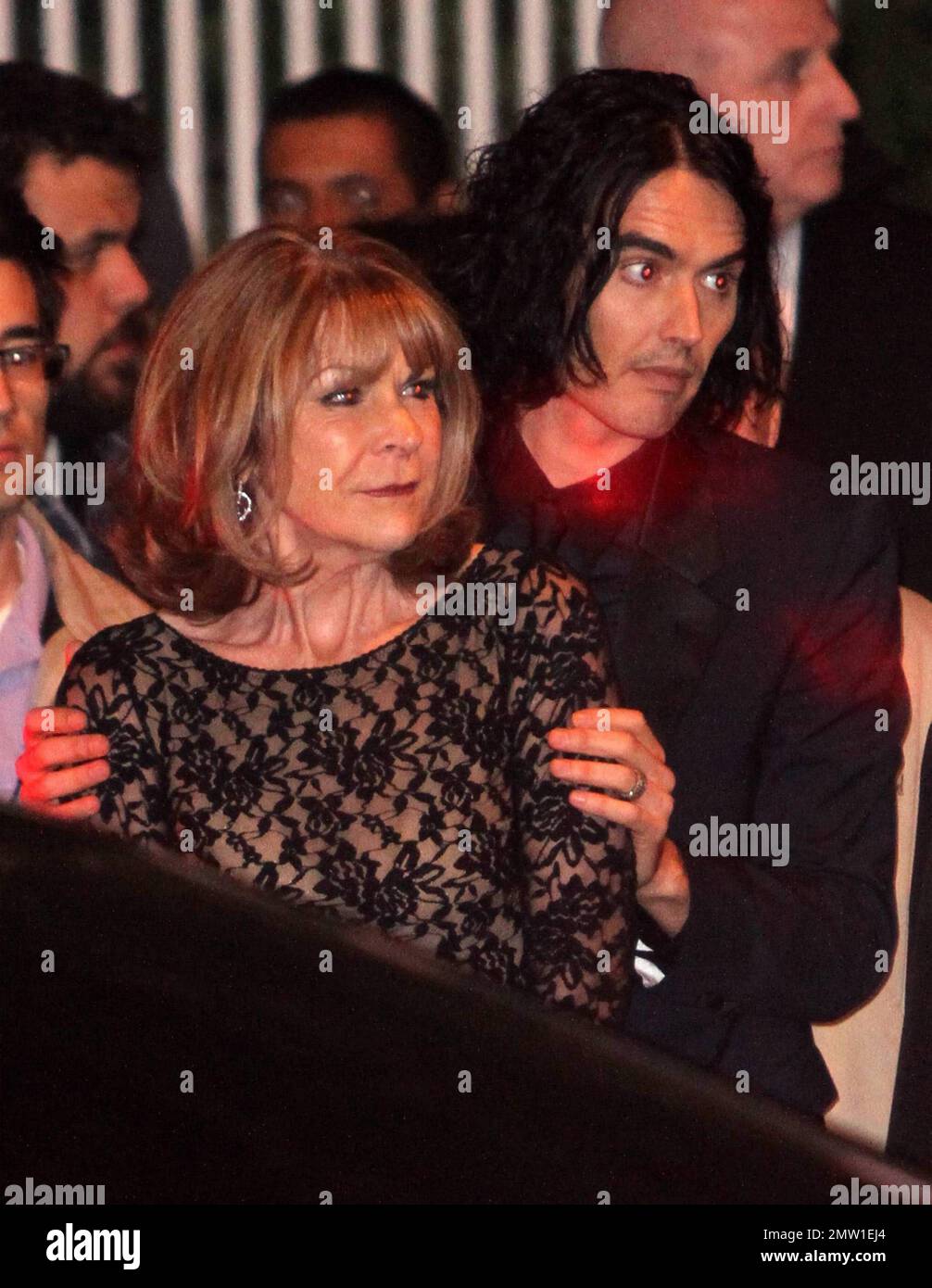 Comedian and actor Russell Brand with his mother Barbara at the Vanity ...