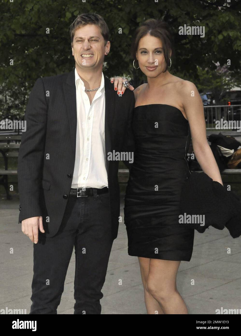 Rob Thomas and wife Marisol Thomas arrive to the Vanity Fair party to ...