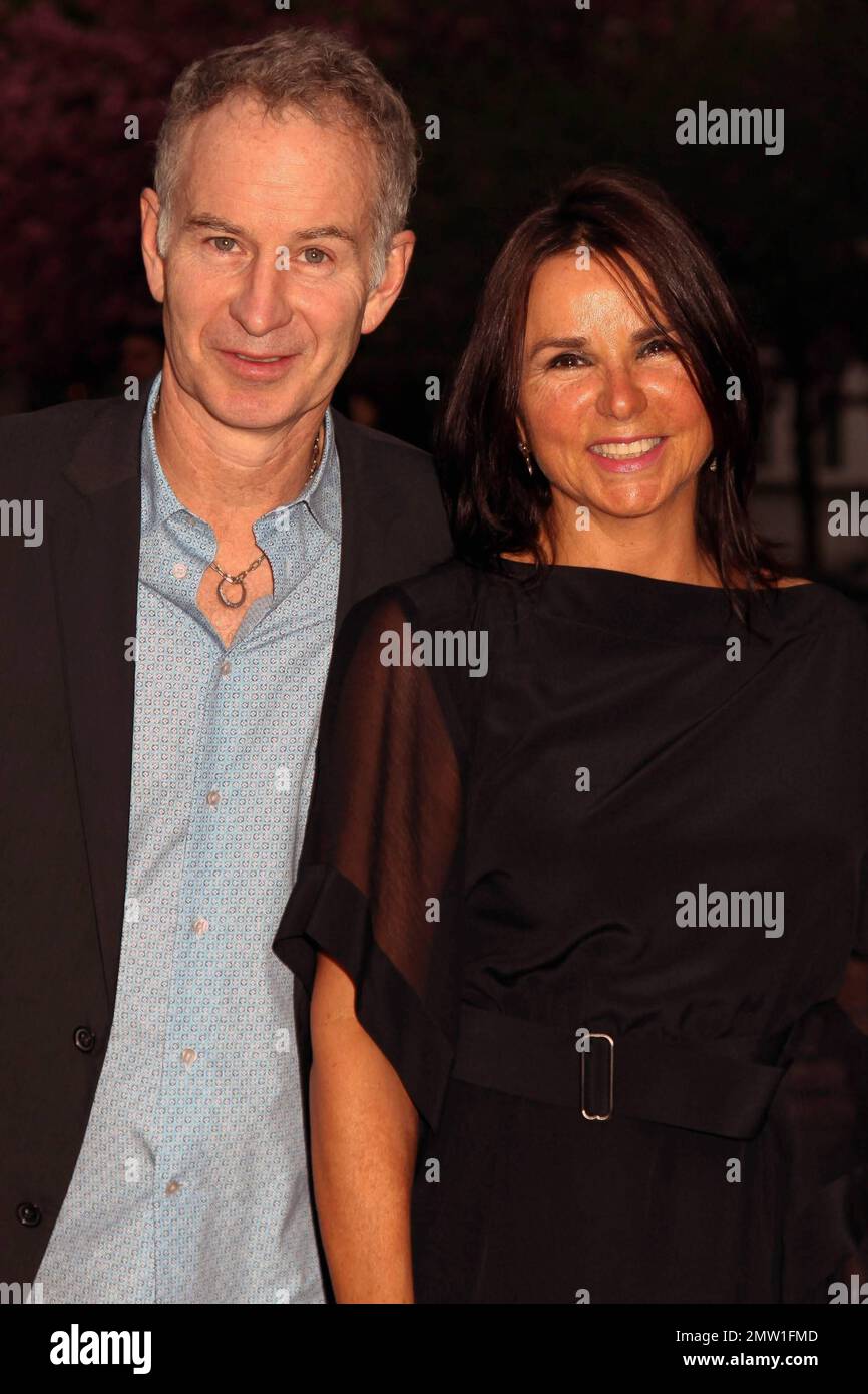 John McEnroe and Patty Smyth at the Vanity Fair party during the 10th ...