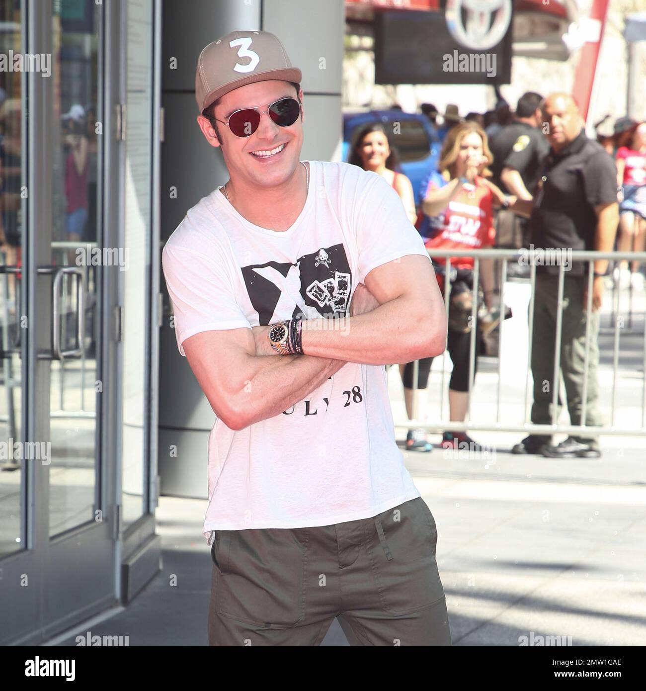 Zac Efron attends the "Baywatch" Slow Motion Marathon held at Microsoft ...