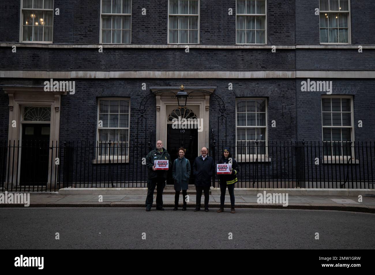 London, UK. 01st Feb, 2023. The representatives from Unite the Union ...