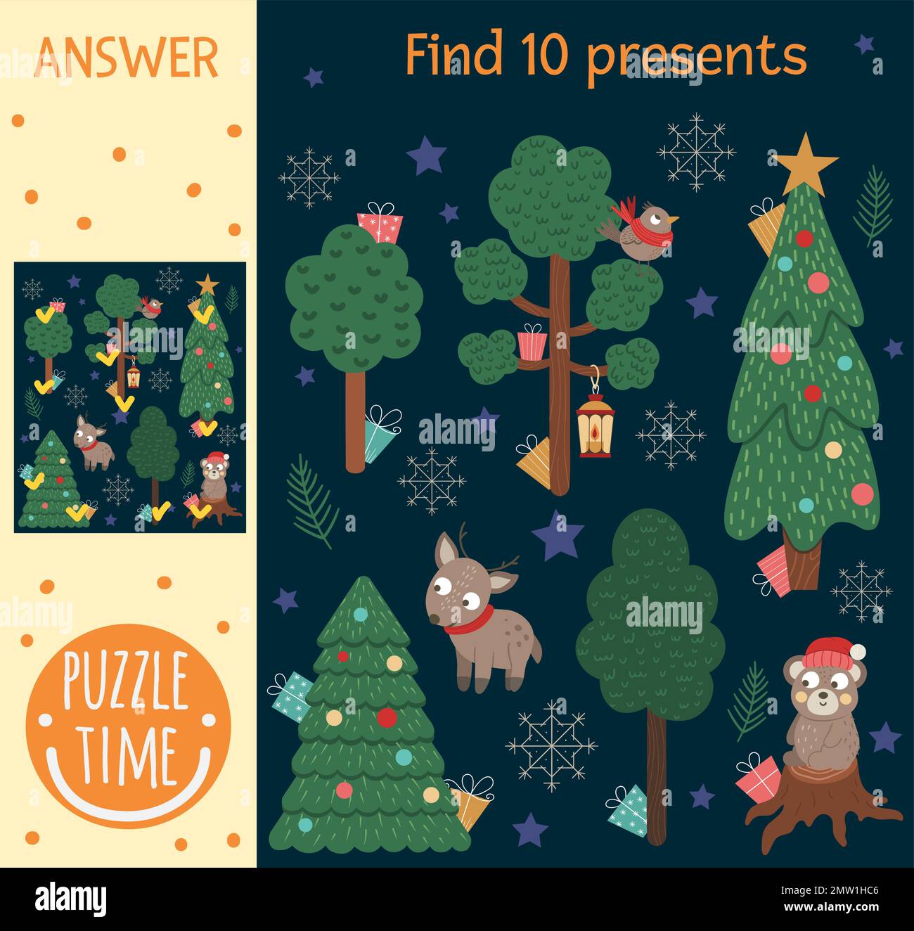 Trees and animals Stock Vector Images - Alamy