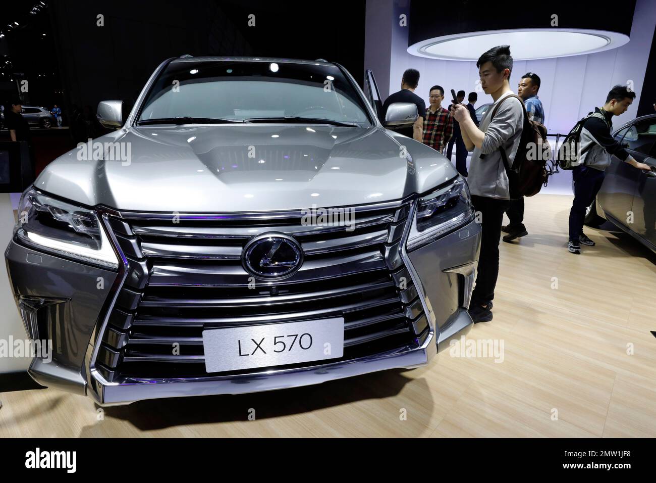 Luxury carmaker Lexus shows its LX570 during the Auto Shanghai 2017 ...
