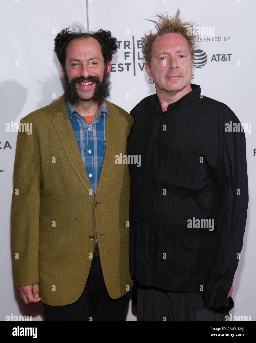 Director Tabbert Fiiller, left, and John Lydon, known as Johnny Rotten ...