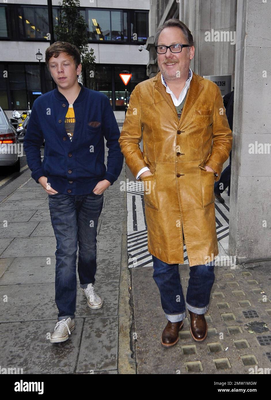 Comedian Jim Moir aka Vic Reeves was seen arriving at BBC wearing a ...