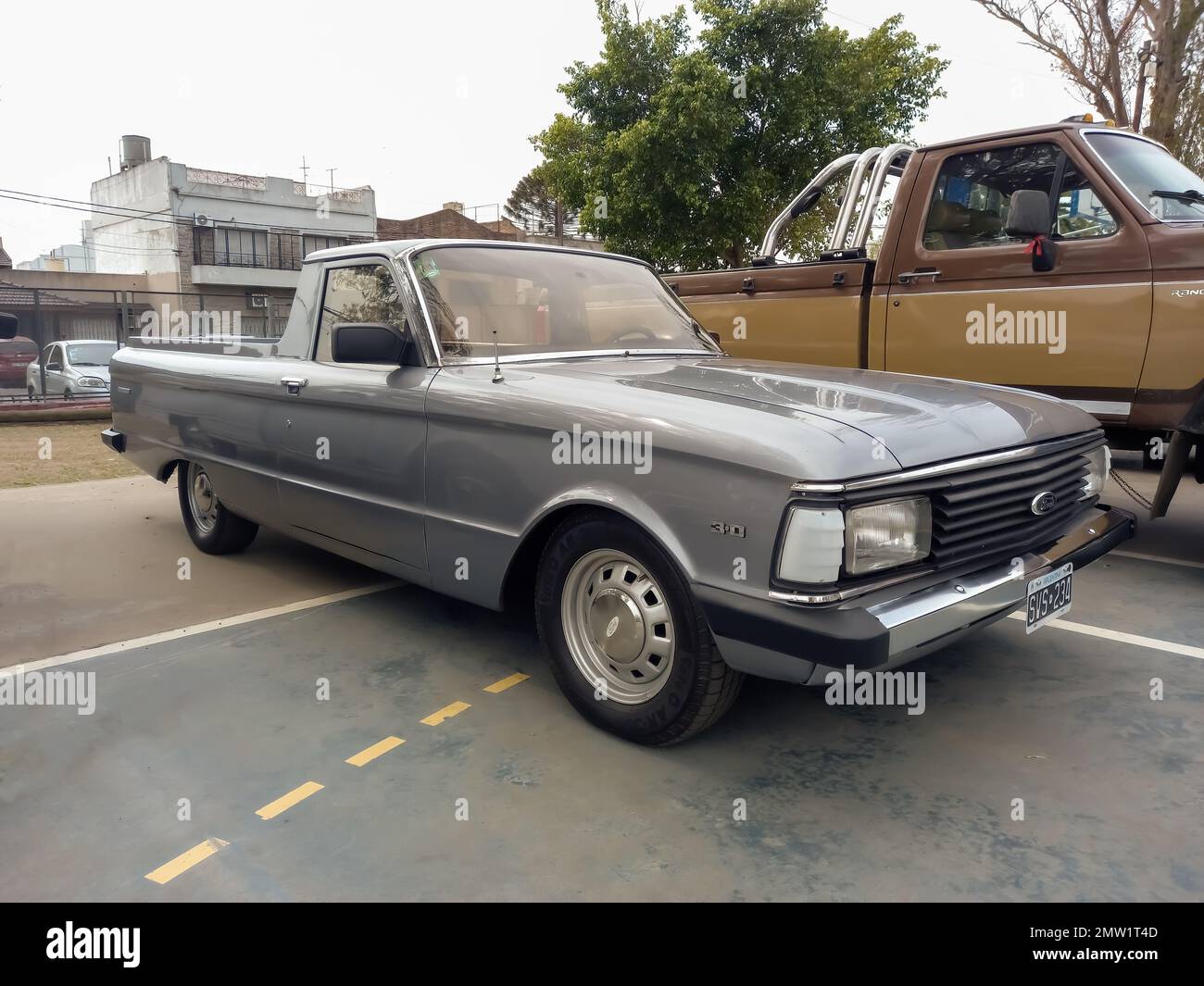 Lanus, Argentina - Sept 25, 2022: Old gray 1980s Ford Falcon Ranchero 3 ...