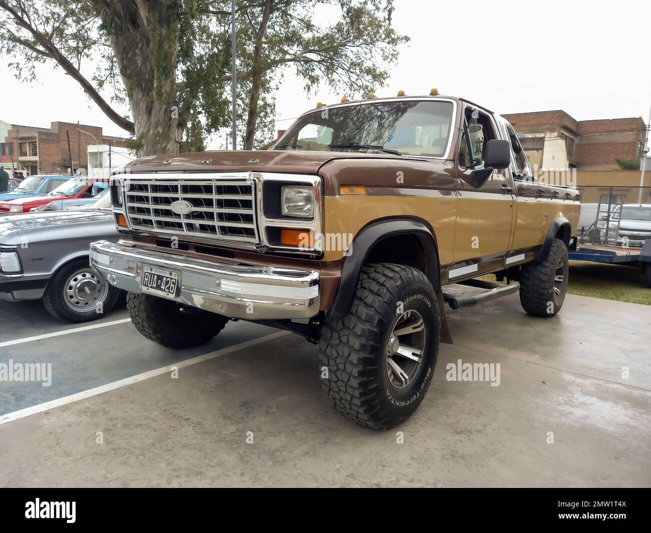 Lanus, Argentina - Sept 25, 2022: Old brown 1980s Ford Ranger XLT 4x4 ...
