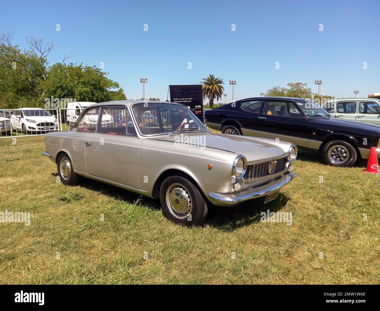 silver gray sport 1967 Fiat 1500 coupe Vignale built in Argentina in a ...