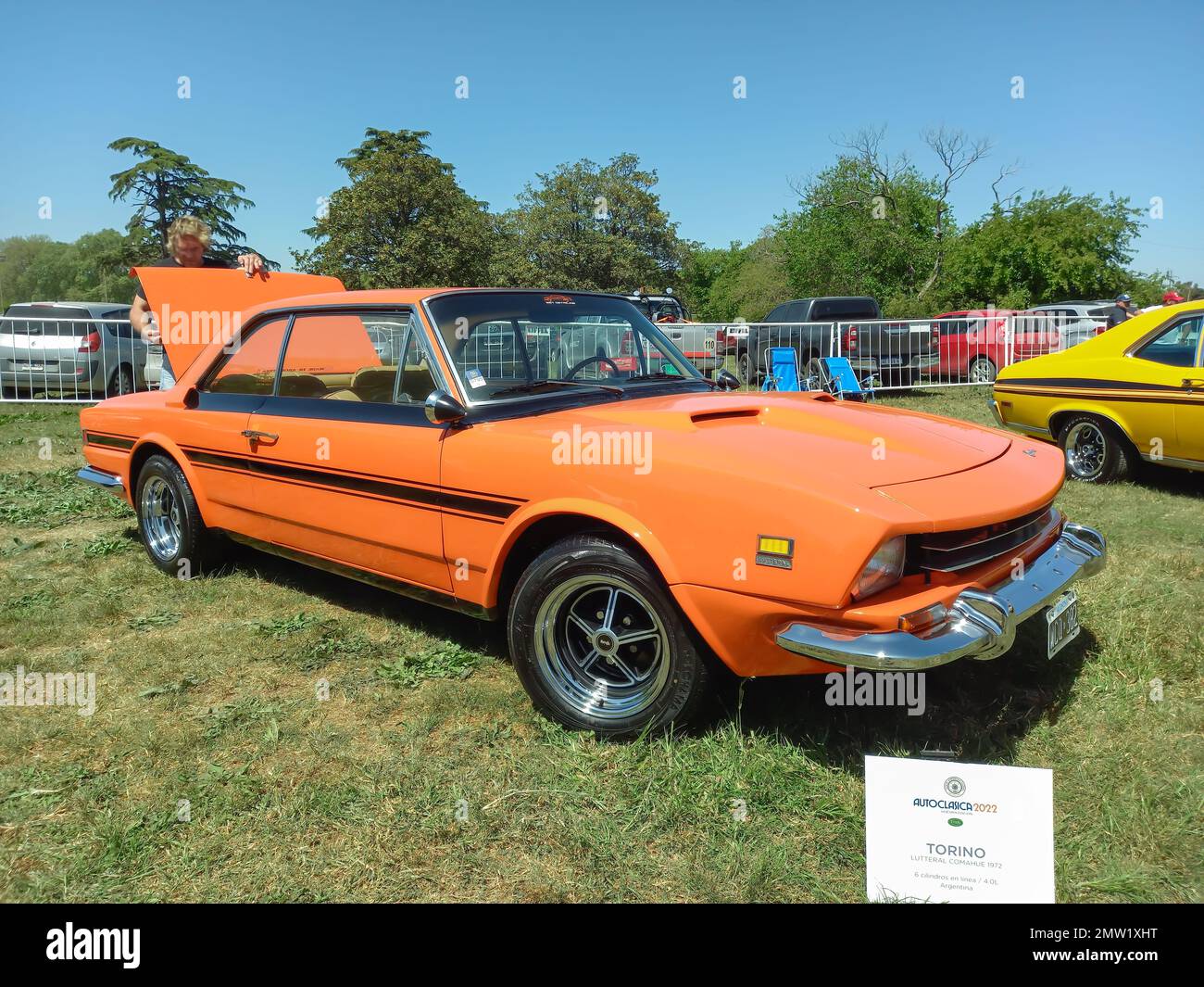 Old orange 1972 IKA Renault Torino Lutteral Comahue sport coupe in a ...