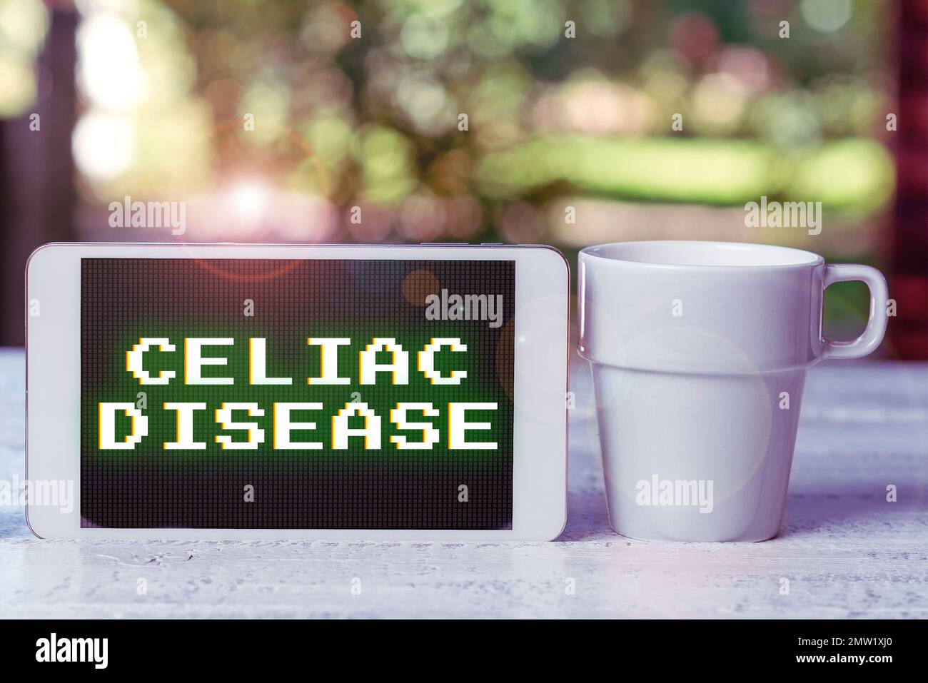Writing displaying text Celiac Disease. Concept meaning Small intestine ...