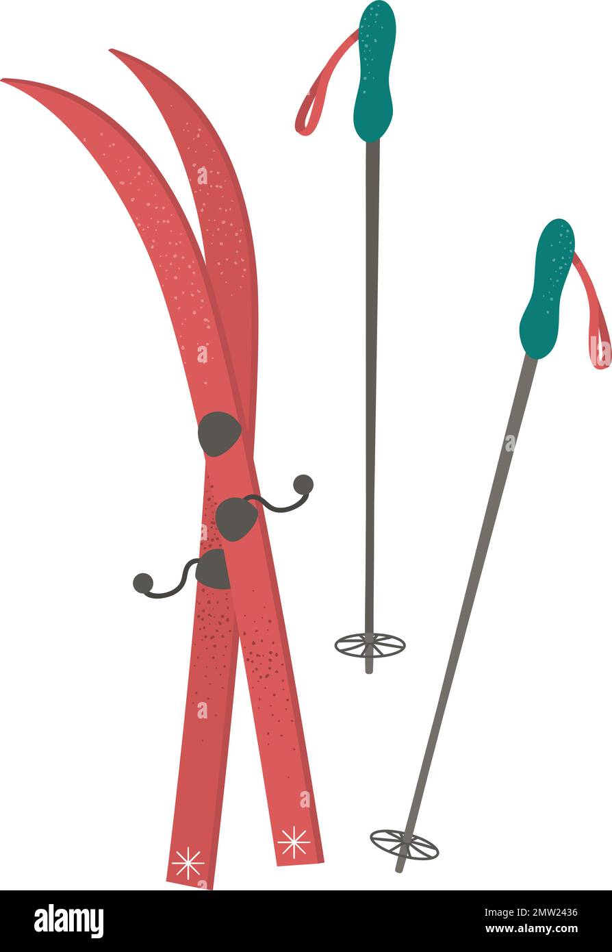 Set of sport equipment for winter sport activities. Vector illustration ...