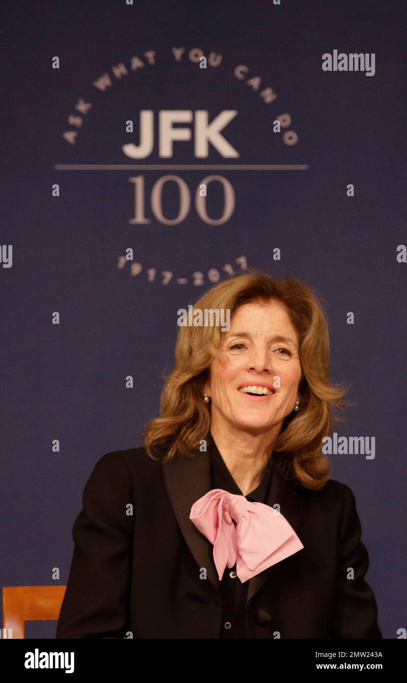 Former U.S. Ambassador to Japan Caroline Kennedy smiles as she is asked ...