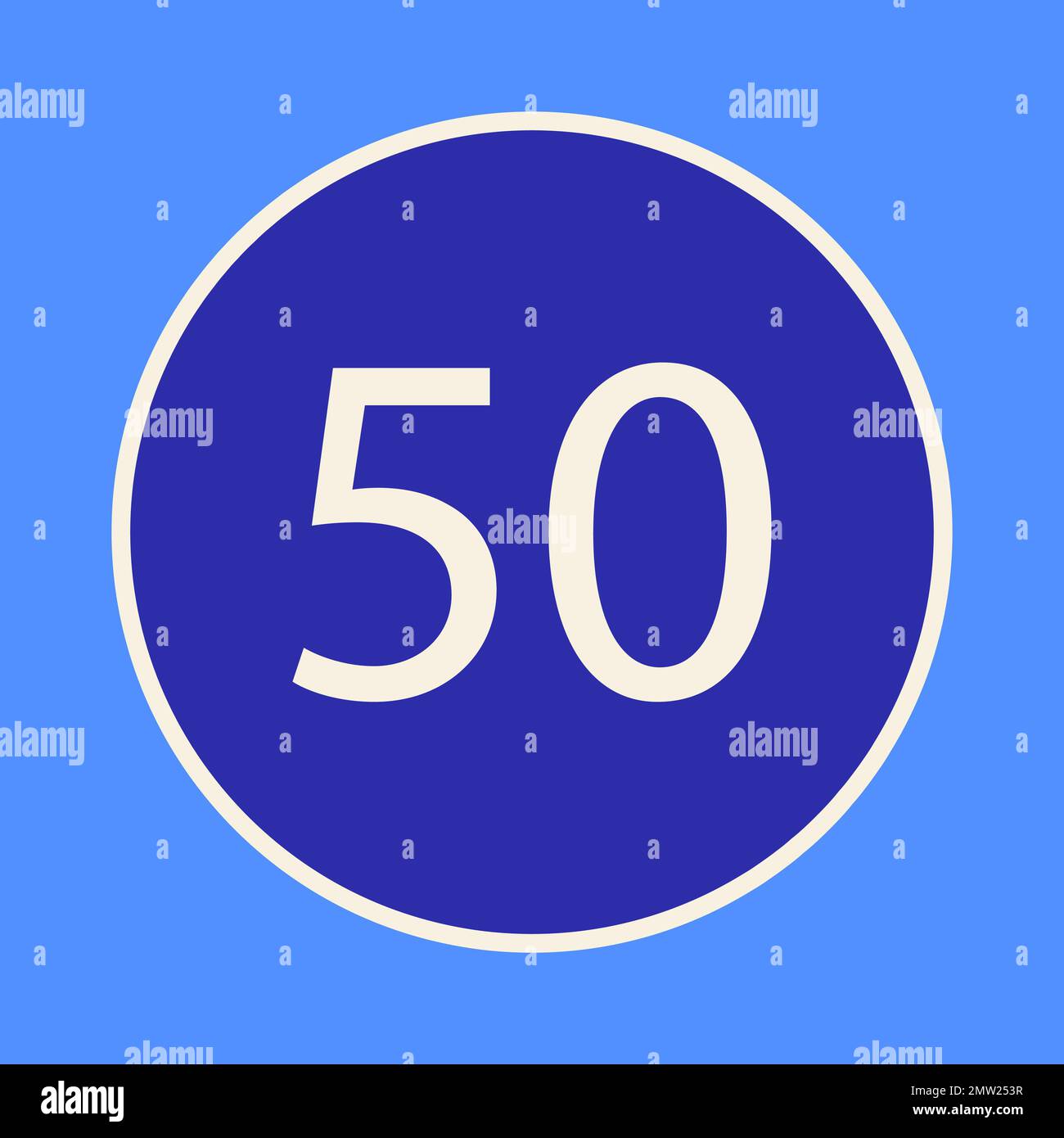 Icon minimum speed limit. Vector clipart illustration Stock Vector ...