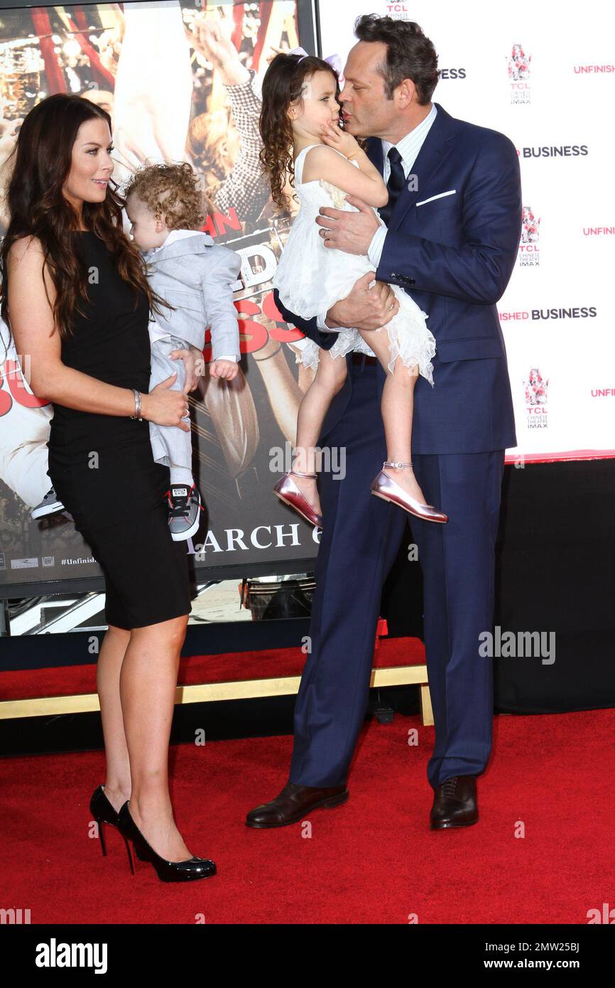 Vince Vaugh, wife Kyla Weber, daughter Locklyn Vaughn and son Vernon ...